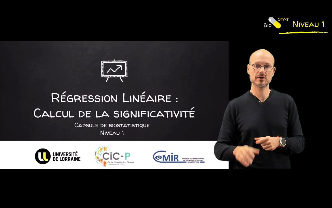 Vidéothèque de l'UL - Régression Linéaire - Calcul De La Significa…