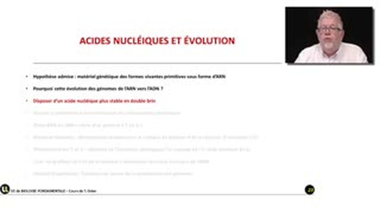 Vidéothèque de l'UL - 09_2.1-S1 Les Acides Nucléiques Et L'Évoluti…