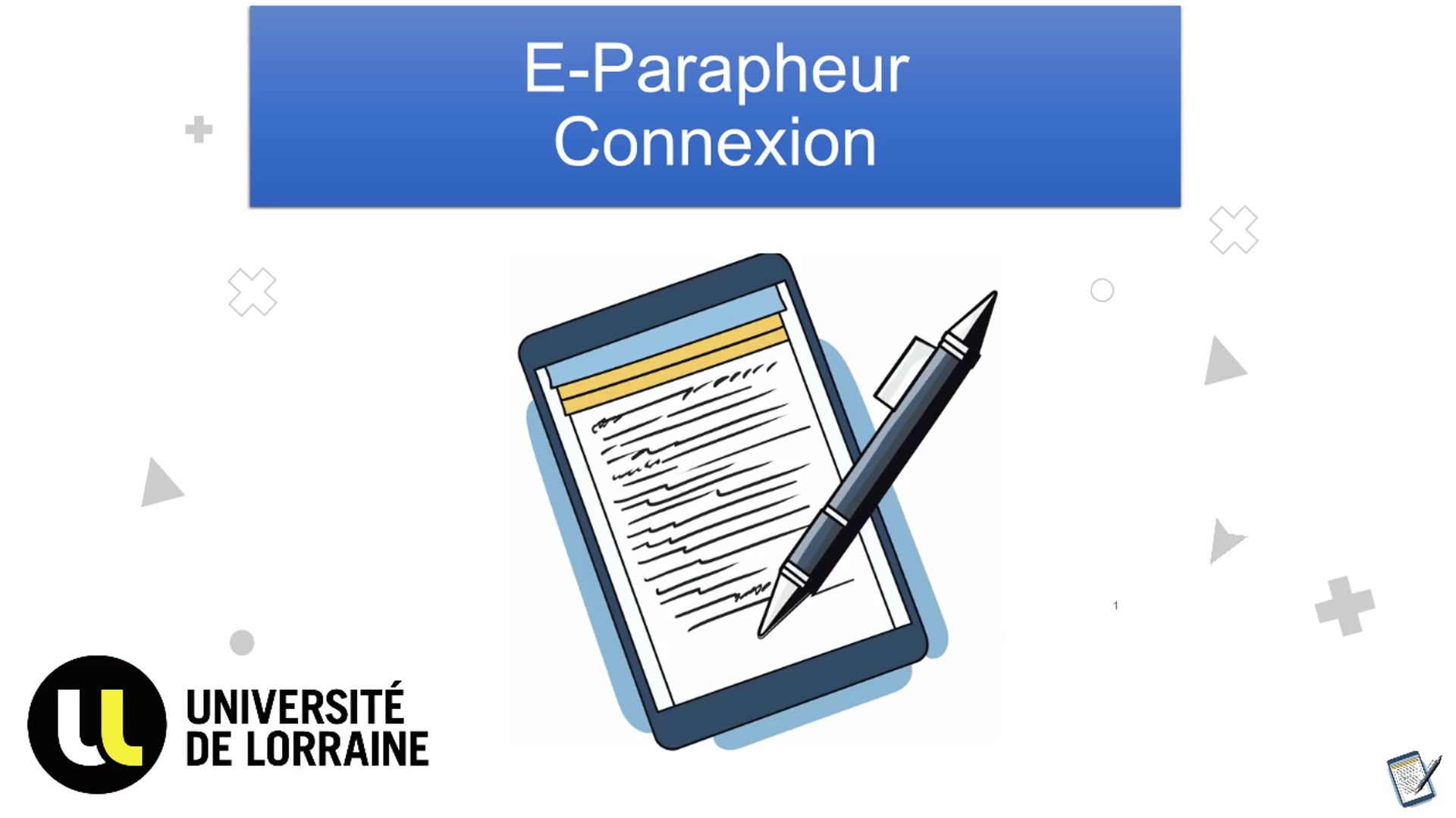Vidéothèque de l'UL - Services Numériques - E-Parapheur : Connexion